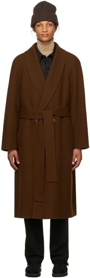 The Row Ferro Coat - Saddle Brown | Editorialist